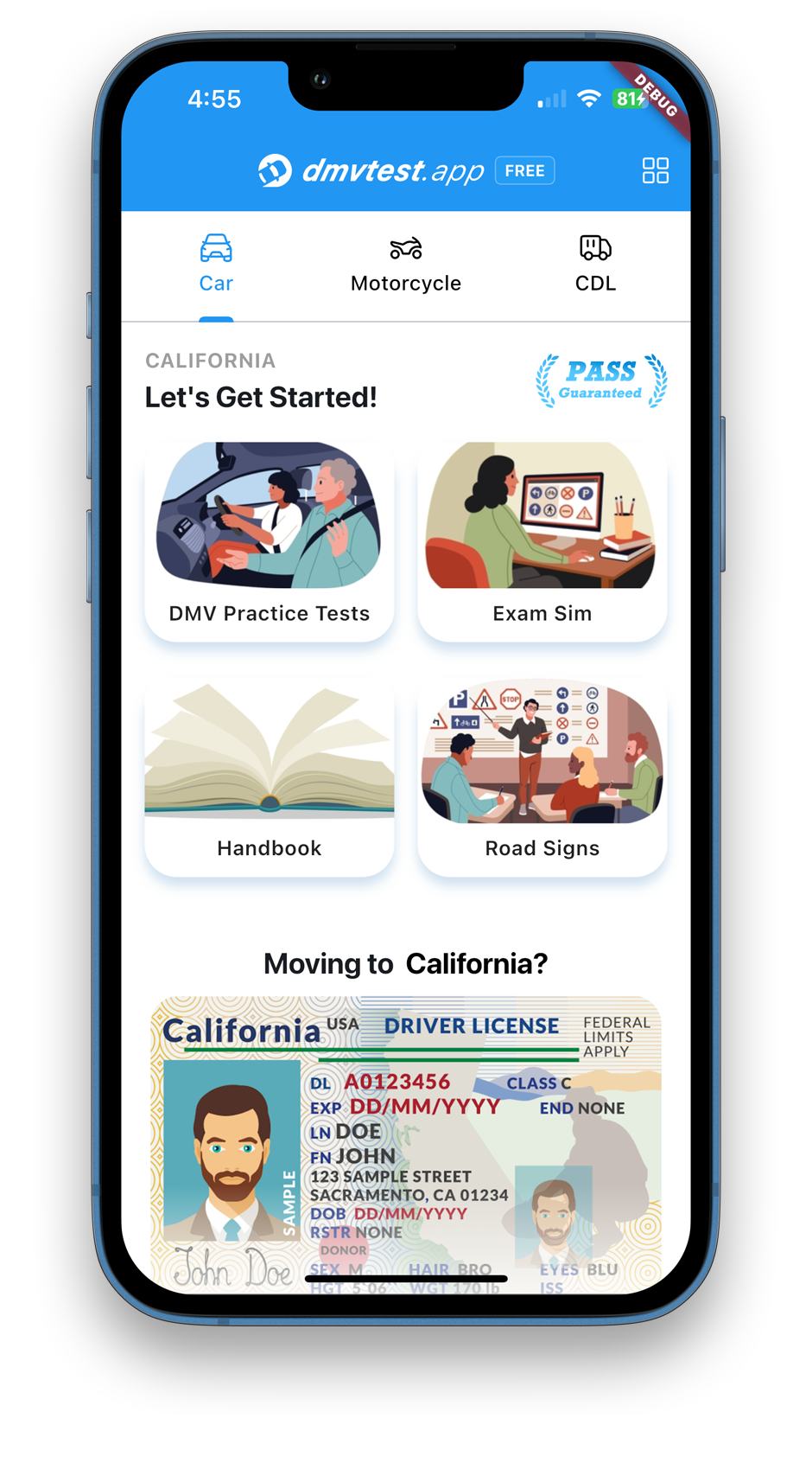 DMV Test App